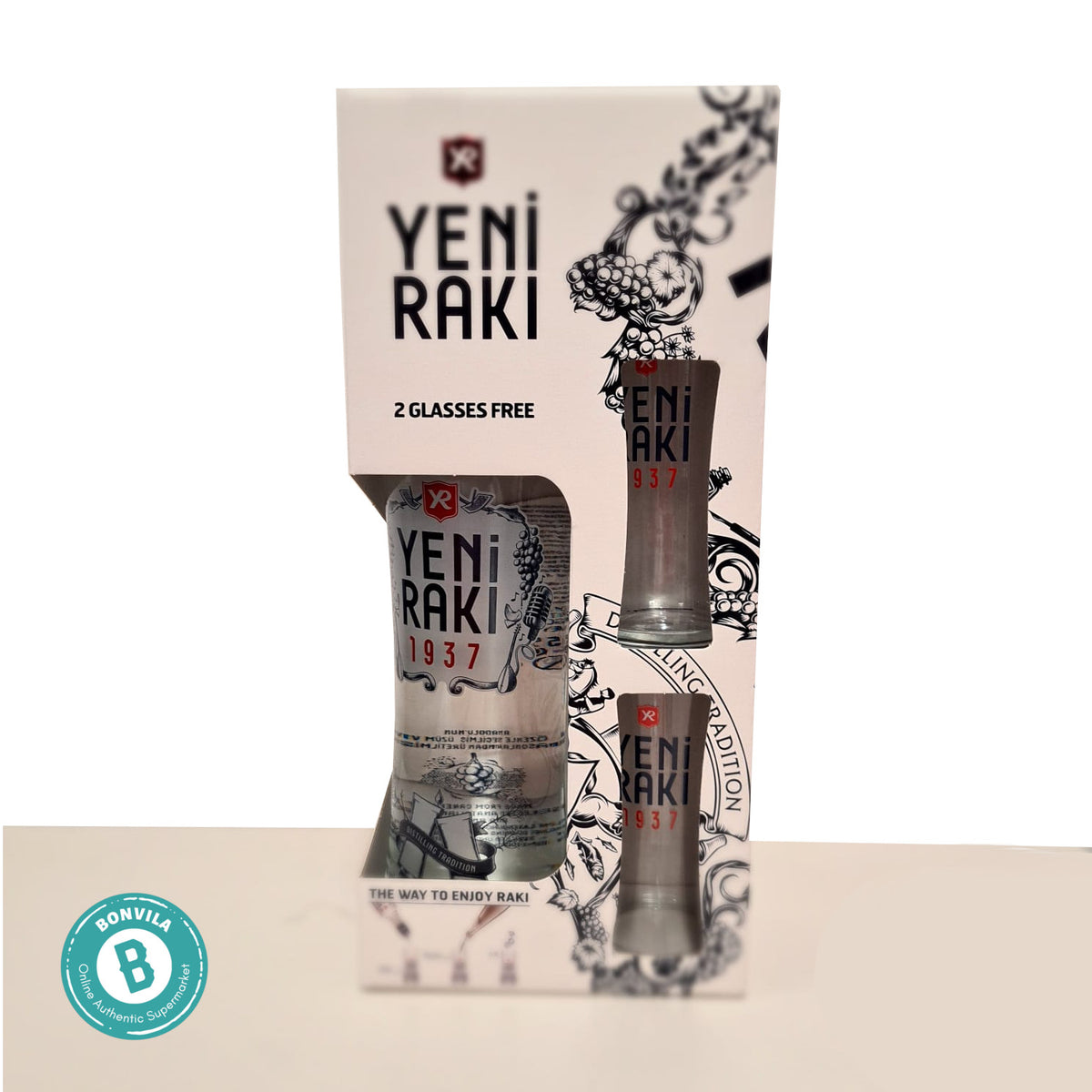 Mey Yeni Raki Limited Edition Raki Glass x2 – Bonvila